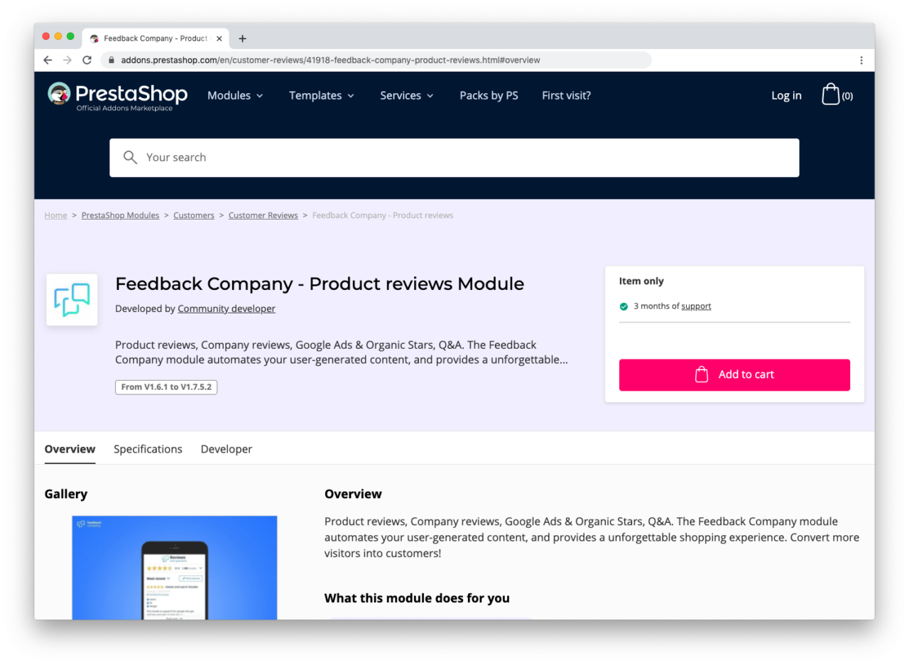 Prestashop - English